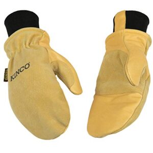 kinco - premium leather work and ski mitt with nikwax waterproof wax, (901t)