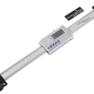 Accusize Industrial Tools 0-8''/0-200 mm by 0.0005''/0.01 mm Horizontal Electronic Digital DRO Scale Unit, Abho-0008