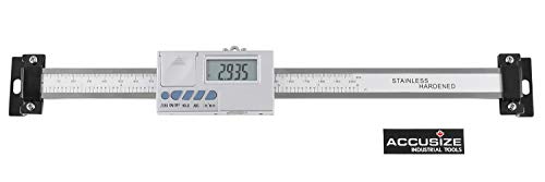 Accusize Industrial Tools 0-8''/0-200 mm by 0.0005''/0.01 mm Horizontal Electronic Digital DRO Scale Unit, Abho-0008