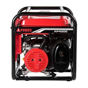 A-iPower AP4000 4,000-Watt Gasoline Powered Manual Start Generator, 4000 Watt, red