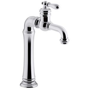 kohler k-99268-cp artifacts gentleman's bar sink faucet, polished chrome, single handle, prep faucet, secondary faucet, single hole installation, entertainment faucet