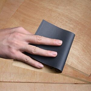 LANHU Abrasive Dry Wet Waterproof Sandpaper Sheets Assorted Grit of 400/600/ 800/1000/ 1200/1500 for Furniture, Hobbies and Home Improvement, 12 Sheets (9 x 3.6 Inch), For Wood