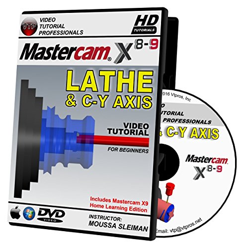 Mastercam X8-X9 LATHE & C-Y AXIS Video Tutorial HD DVD