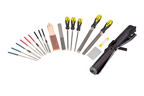 Wheeler Professional Gunsmithing File Set with Roll Up Storage Case for Firearm Maintenance