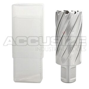 Accusize Industrial Tools 1-1/4'' Diameter x 2'' Depth Hss Annular Cutter Set and 1 Pilot Pin, 3/4'' Shank, 2081-2025pin