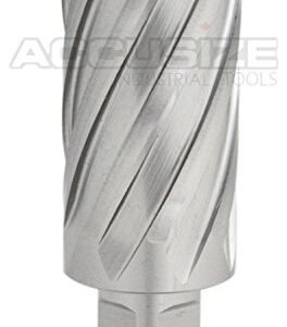 Accusize Industrial Tools 1-1/4'' Diameter x 2'' Depth Hss Annular Cutter Set and 1 Pilot Pin, 3/4'' Shank, 2081-2025pin