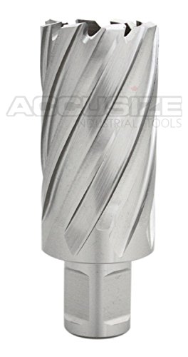 Accusize Industrial Tools 1-1/4'' Diameter x 2'' Depth Hss Annular Cutter Set and 1 Pilot Pin, 3/4'' Shank, 2081-2025pin