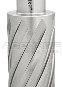 Accusize Industrial Tools 1-1/4'' Diameter x 2'' Depth Hss Annular Cutter Set and 1 Pilot Pin, 3/4'' Shank, 2081-2025pin