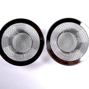 Iafand 2pcs Metal Sink Strainer Bathtub Drain Hole Hair Catcher Drain Hole Filter Trap