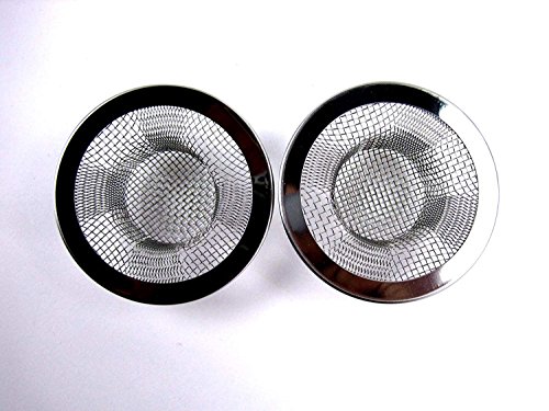 Iafand 2pcs Metal Sink Strainer Bathtub Drain Hole Hair Catcher Drain Hole Filter Trap