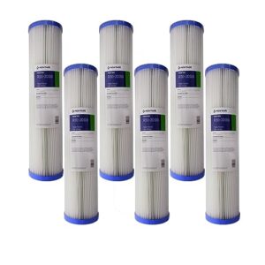 pentek r30-20bb 30 micron whole house 20 x 4.5 pleated sediment filter 6 pack