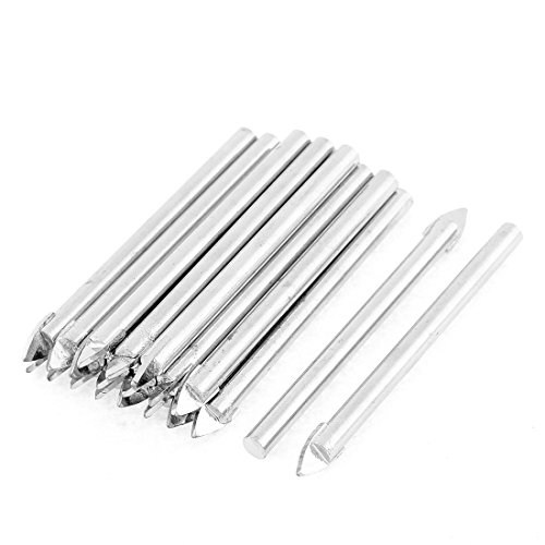 uxcell 6 mm Dia Spear Point Head Ceramic Marble Tile Glass Drill Bit 20 Pcs (Pack of 20)