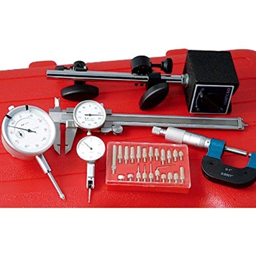 HHIP 4902-0006 6 Piece Inspection Kit Caliper, Magnetic Base, Indicators, Micrometer, Point Kit