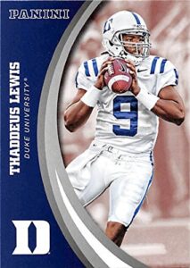 thaddeus lewis football card (duke blue devils) 2015 panini team collection #12