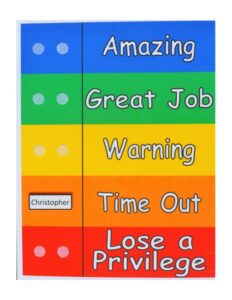 multiple kid behavior chart for classroom behavior chart for kids at home color chart