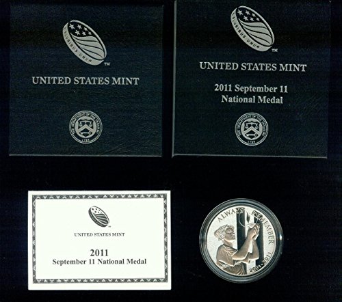 2011 P 2011 September 11th 1 ounce silver coin Dollar PF-1