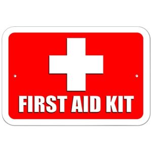 graphics & more plastic sign first aid kit - 6" x 9" (15.3cm x 22.9cm)