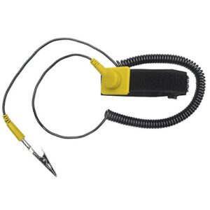 KingWin ATS-W24YKingwin Anti Static Wrist Strap Yellow, Adjustable ESD Wrist Band Fits Your Wrist Comfortably. Grounding Bracelet to Protect Your PC Computer or Electronics from Static Electricity