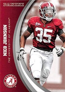 nico johnson football card (alabama crimson tide) 2015 panini team collection #55