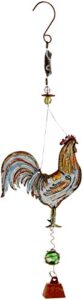 sunset vista designs 92158 bouncy garden decoration with mini cowbell, 11-inch, rooster