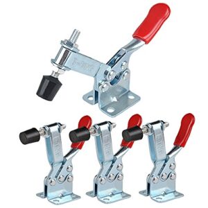 e-ting hand tool 201b toggle clamp 198lbs antislip red horizontal clamp 201-b quick release tool (4)