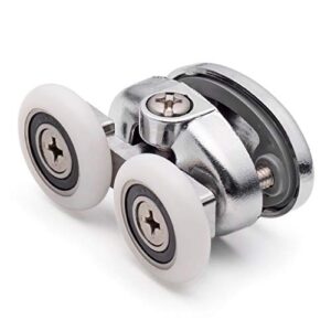 shower part 2 x double top butterfly shower door rollers/runners/wheels 25mm diameter l077-2