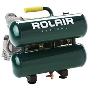 rolair 2 hp (115v), 4.2 cfm@90psi, 4.2 gallon, quiet stack tank compressor