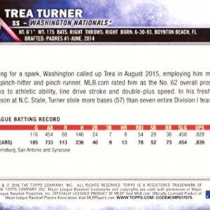 2016 Topps Baseball #103 Trea Turner Rookie Card