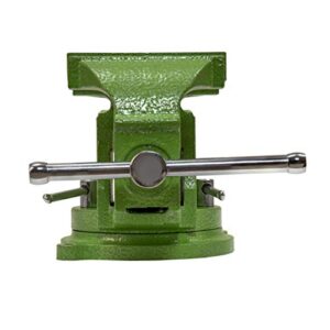 OEMTOOLS 24217 4-Inch Heavy Duty Bench Vise with 360-Degree Swivel Base, Table Vise or Bench Vise for Workshop and Woodworking, No-Hassle Permanent Mounting