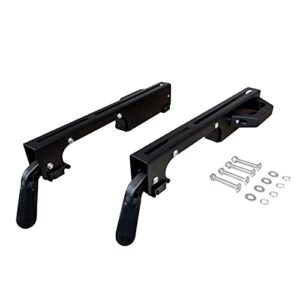 powertec mt4000mba miter saw stand mounting brackets, set of 2, fits ryobi, black and decker, craftsman, and kobalt miter saw stand