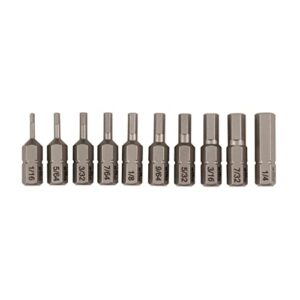 wiha 72596 10 piece bit set hex inch