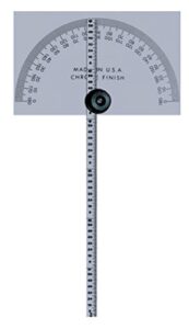 mitutoyo 968-203 protractor, square head, w/ 6" rule, chrome