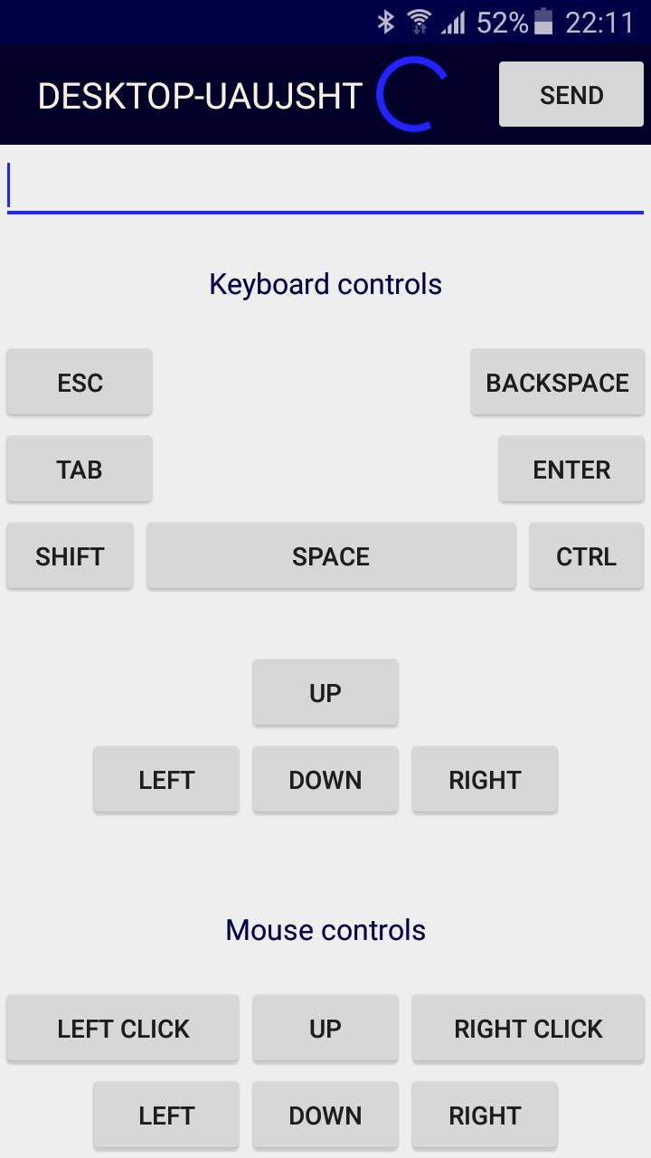 Bluetooth Keyboard and Mouse Control