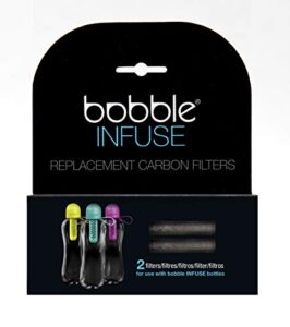 replacement carbon filters for bobble classic, infuse and plus bottles (2 filters)