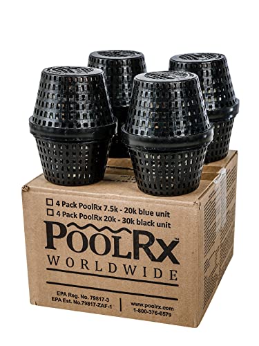 PoolRx 101067 Black Units Swimming-Pool-Algaecides (4 Pack), 20,000-30,000 Gallon