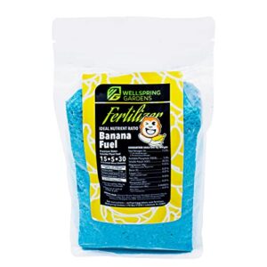 Wellspring Gardens Banana Fuel Fertilizer - Water-Soluble 15-5-30 Blend - Banana Plant Fertilizer - Plant Food - Formula for Banana Trees & Plants - Grow Healthy and Happy Plants (2 Pounds)