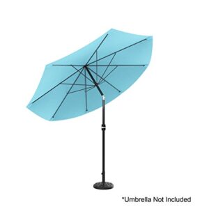 Pure Garden Patio Umbrella Base - 19 lbs Black 1.9"