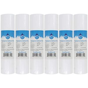 6-pack replacement for omnifilter ob5 polypropylene sediment filter - universal 10-inch 5-micron cartridge compatible with omnifilter whole house water filter - model ob5 wh5 - denali pure brand