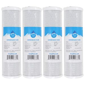 4-pack replacement for compatible with culligan hf-360 activated carbon block filter - universal 10 inch filter compatible with culligan hf-360 whole house sediment filter clear housing