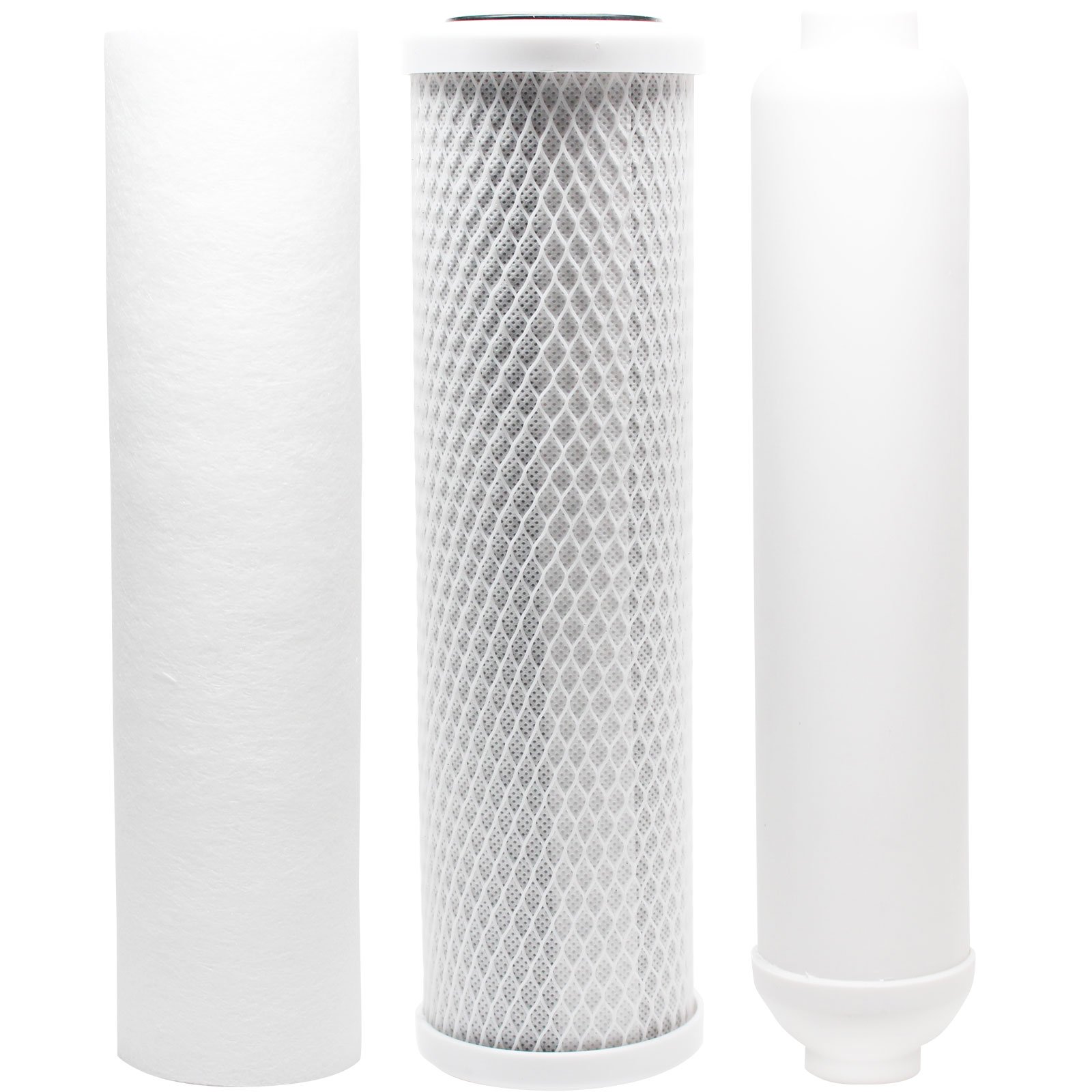 Replacement Filter Kit Compatible with PureValue 4EZ50 RO System - Includes Carbon Block Filter, PP Sediment Filter & Inline Filter Cartridge - Denali Pure Brand