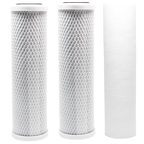 Replacement Filter Kit Compatible with Watts WP-4V RO System - Includes Carbon Block Filters & Polypropylene Sediment Filter - Denali Pure Brand