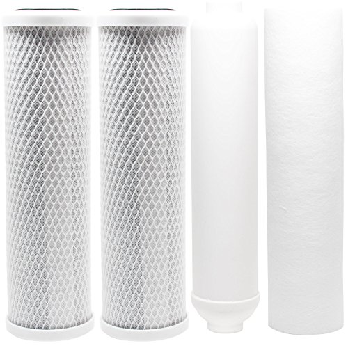 Replacement Filter Kit Compatible with Watts RO-TFM-5SV RO System - Includes Carbon Block Filters, PP Sediment Filter & Inline Filter Cartridge - Denali Pure Brand