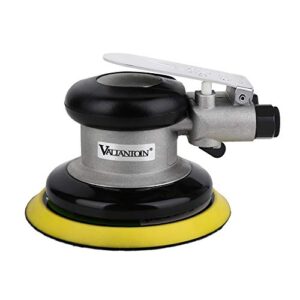 valianto 5" air random orbital sander, dual action pneumatic orbit orbit polisher pro grinding sanding tools silver