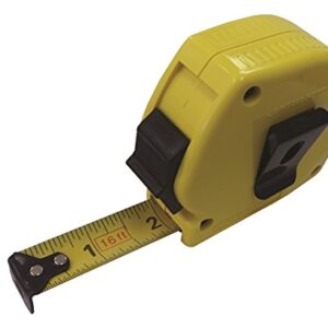 Komelon 16 Foot Double Riveted Power Retracting Tape Measure with Belt Clip