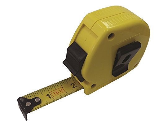 Komelon 16 Foot Double Riveted Power Retracting Tape Measure with Belt Clip