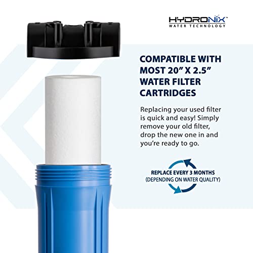 Hydronix SDC-25-2005 Sediment Water Filter Cartridge 2.5" x 20" - 5 micron - Whole House, RO Systems or Commercial Use