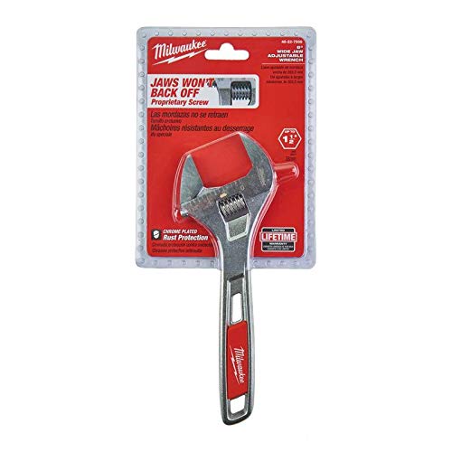 AGN 48-22-7508 Wide Jaw Adjustable Wrench, 8"