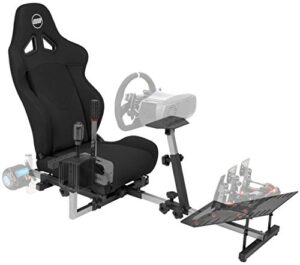 openwheeler gen3 racing wheel simulator stand cockpit black on black | fits all logitech g923 | g29 | g920 | thrustmaster | fanatec wheels | compatible with xbox one, ps4, pc platforms