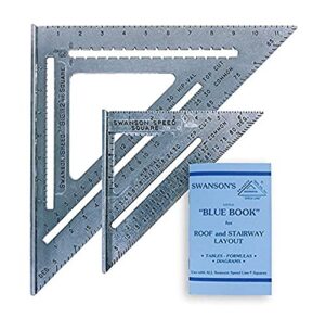 swanson tool co., inc sw1201k value pack 7 inch speed square and big 12 speed square (without layout bar) ships with blue book