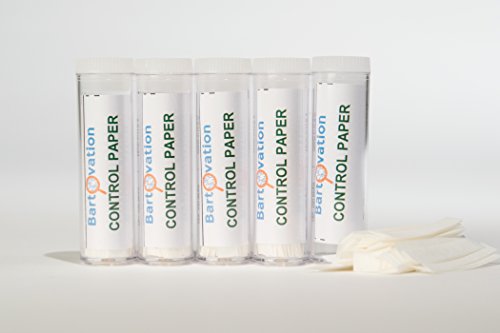 Control (No Chemical) Genetic Taste Test Paper Strips - for Use with PTC [5 Vials of 100 Strips - 500 Strips Total]